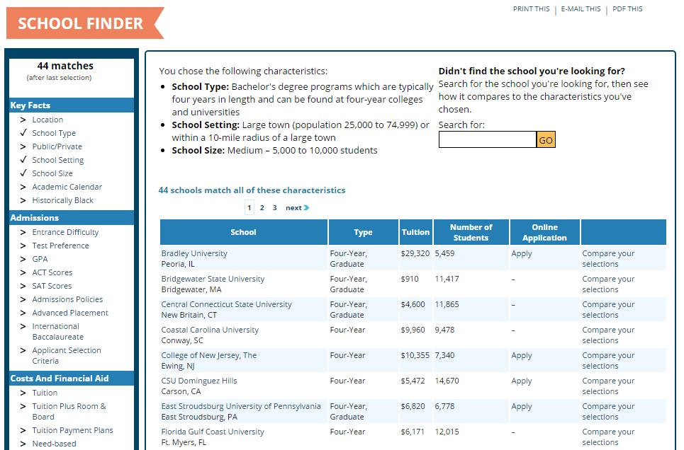 School Finder Tips – XAP Corporation